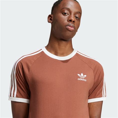 Adidas Adicolor Classics 3 Stripes Tee Brown Adidas Uae