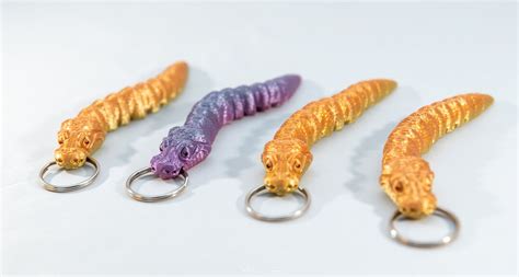 Articulated Python Keychain Etsy