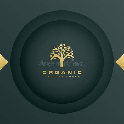 Premium Tree Logo For Business Identity Concept Stock Vector