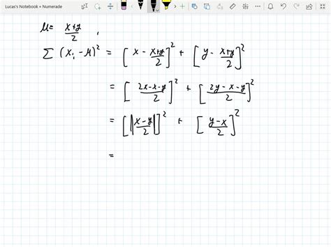 Solvedfind An Algebraic Formula For The Sample Standard Deviation Of A Sample X Y Of Two