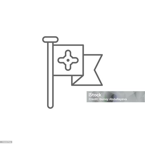 중세 배너 아이콘입니다 중세 시대 아이콘의 요소입니다 웹 사이트 디자인 및 개발 앱 개발을 위한 얇은 라인 아이콘 프리미엄 아이콘 0명에 대한 스톡 벡터 아트 및 기타