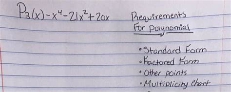 Answered P3 X X 21x 20x Requirements For Polynomial Standard Form