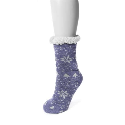 Muk Luks® Womens 1 Pair Fluffy Cabin Socks Amethyst