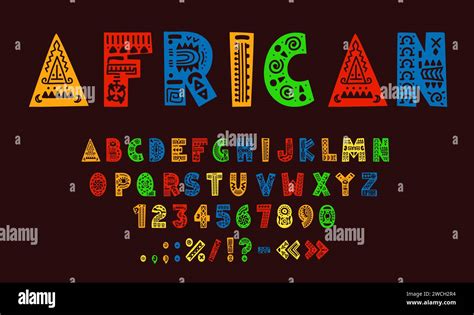 African Font Tribal Type Ethnic Typeface Native English Alphabet