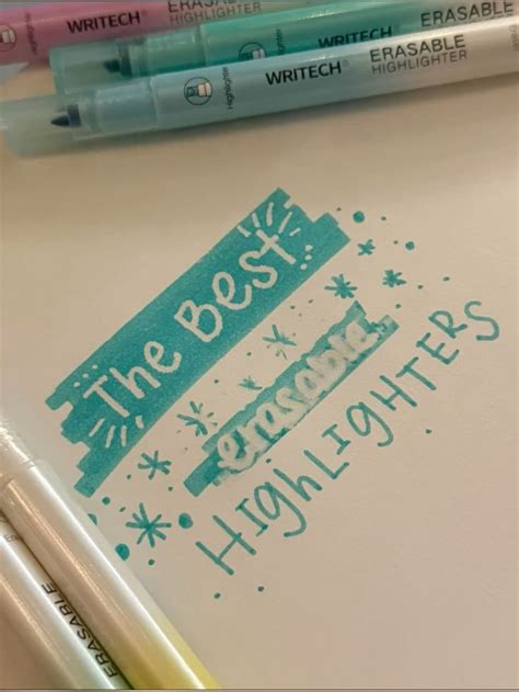 Writech Erasable Highlighters Chisel Tip Erasable Highlighters School Essentials Highlighter