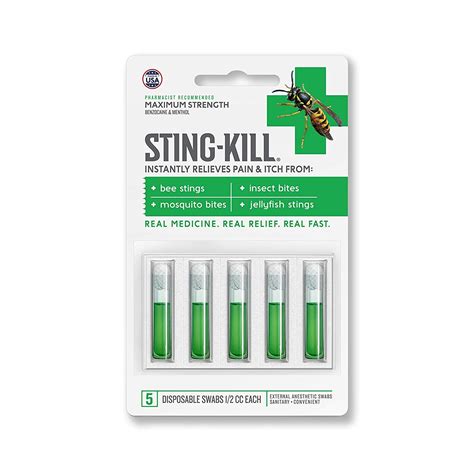 Sting Kill External Anesthetic Disposable Swabs With