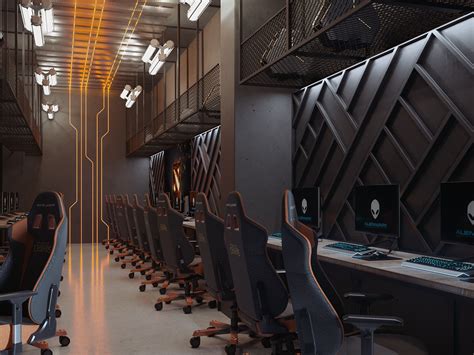 Cyber Sport Club On Behance Game Room Design Gym Design Wall Design