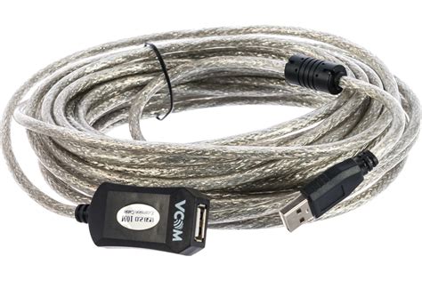 Кабель адаптер Vcom Usb2 0 Repeater удлинительный активный Am Af 10м Vus7049 10m выгодная