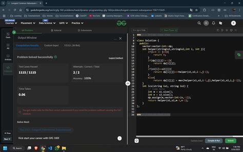 Gfg160 Geeksforgeeks Geekstreak2024 Geekstreak2025 Problemsolving