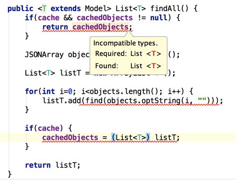 Java Incompatible Types Required T Found T Android Studio Stack