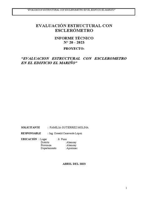 Informe Esclerometro Oswel V2 Pdf