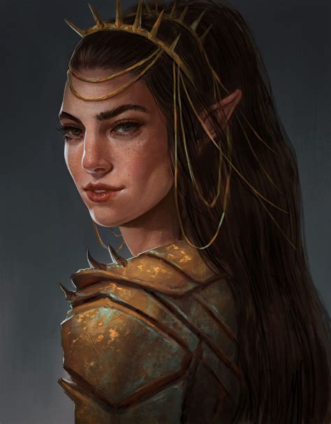 Artstation Elven Girl Sara Meseguer Female Character Concept