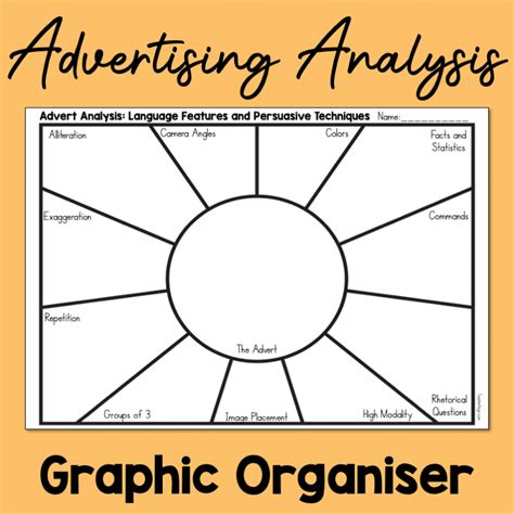 Advertising Analysis Graphic Organiser Teachie Tings Time Saving Teacher Resources