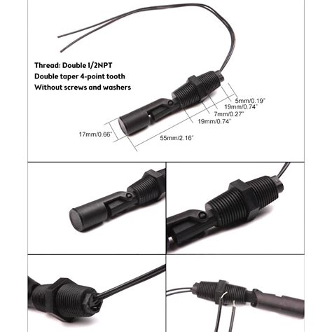 High Pressure Side Mounted Float Switch Water Level Sensor Acdc 0 220v Duck Billed Black For