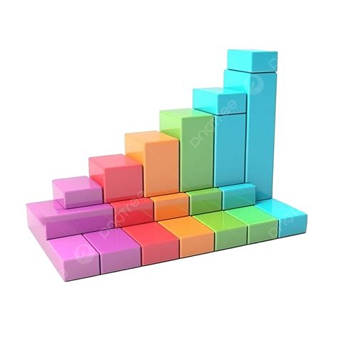 3d Illustration Colorful Graph Up Business Professional Office Png