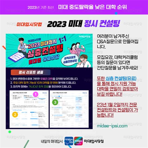 미대순위 2023 미대 중도탈락율 낮은 순위 미술대학 자퇴율 가장 낮은 미대 경희대 건국대 홍익대 이화여대 동앙대 고려대