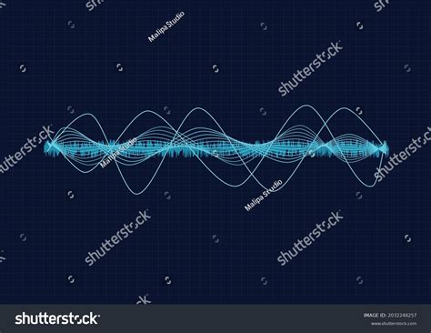 Abstract Blue Wave Dynamic Line Background Stock Vector Royalty Free 2032248257 Shutterstock