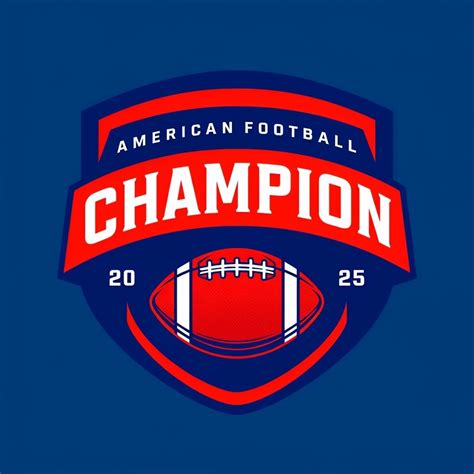 Vibrant Champion American Football Logo Design For Hats Playground