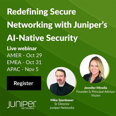 Regina Hoffmann On Linkedin Juniper Webinar Redefining Secure Networking With Junipers Ai