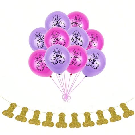 3 Styles 1 Set Aluminium Film Balloons Cock Penis Balloons Adult Toys