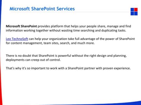 ppt microsoft sharepoint consulting services powerpoint presentation