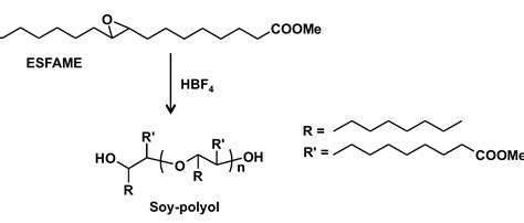 Schematic Reaction Scheme For Synthesis Of Soy Polyol From