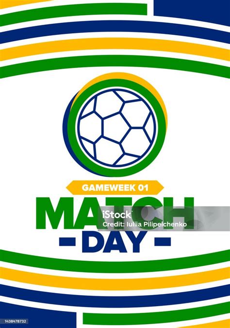 축구 경기의 날 경기의 날 푸볼 피치와 공 세계 선수권 대회와 유럽 컵 리그 플레이오프 정규 시즌 결승전 스포츠 포스터 벡터 일러스트 레이 션 Final Game에 대한