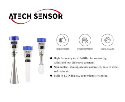 Atech Radar Level Sensor Smart Radar Liquid Level Sensor Radar Level Meter 26ghz Radar Level