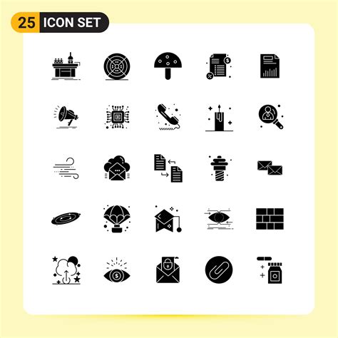 Set Of 25 Modern Ui Icons Symbols Signs For Document Money Print Loan Nature Editable Vector