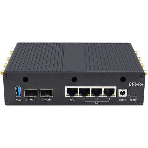 Bpi R4 Metal Case Complete Metal Case For Banana Pi R4 Opensource