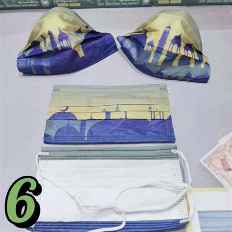 【raya Face Mask】rm2 99 50pcs 3ply Headloop Face Mask Hijab Adult Hari
