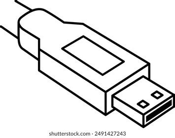 Computer Connector Display Input Port Usb A Stock Vector Royalty Free