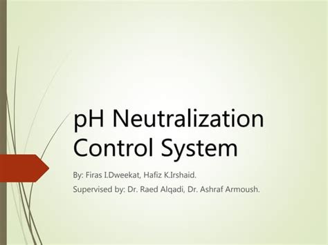 Ph Neutralization Controlsystempr Pptx Computer Networking