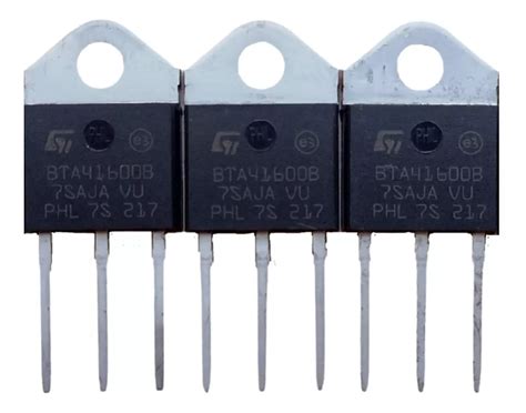 5 Kit Triac Bta41 600b Moc3021 Pra Montar Rele Estado Solido Ssr