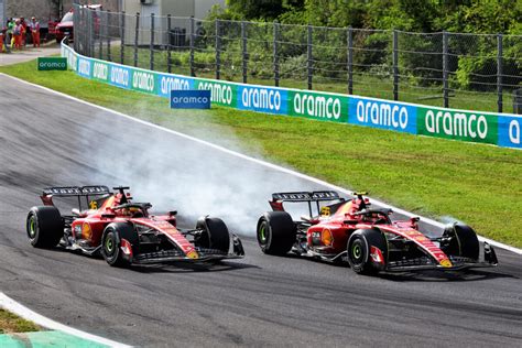 F1 Ferrari Sainz Sul Podio A Monza Dopo Una Bella Battaglia Con Leclerc