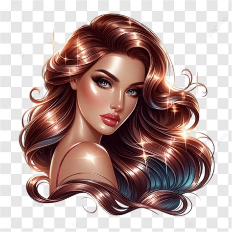 فتيات مذهلات ثلاثية الأبعاد مع مكياج على خلفية شفافة فتيات مذهلات