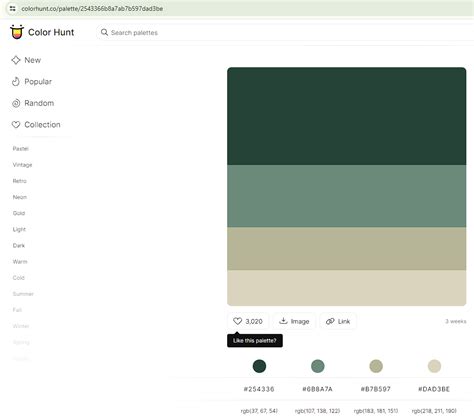 [sugerencia] sugerencia colorhunt para mejorar visualización de