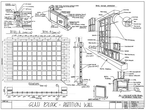 Drafting Glass Block Partition Wall Behance