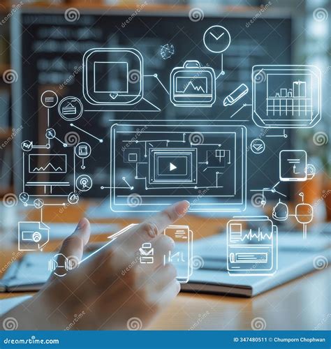 Digital Workplace Technology Dashboard Concept With Analytics