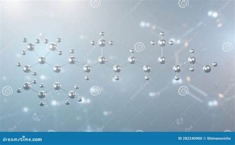 Retinol Molecular Structure 3d Model Molecule Vitamin A1 Structural