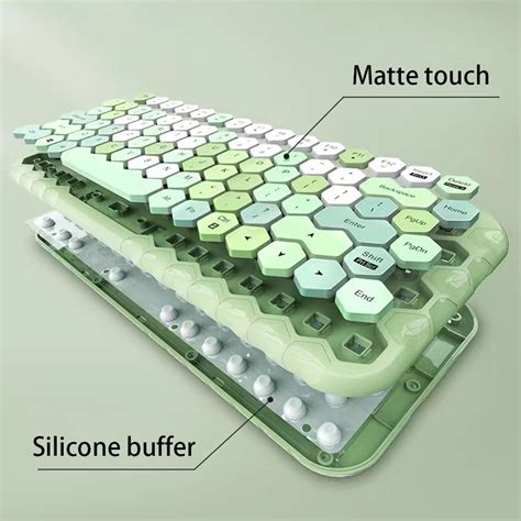 Mini Bluetooth Honeycomb Keyboard Blue Keyboard Unique Keyboards Computer Setup