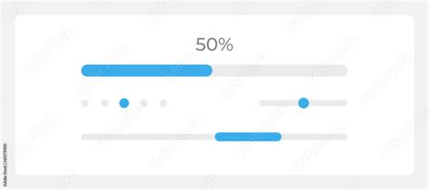 Progress Bar And Slider Ui Element Template Editable Isolated Vector Dashboard Component Flat
