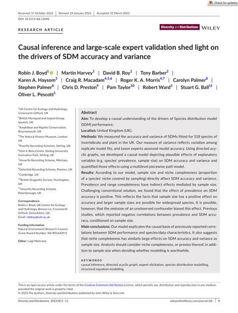 pdf causal inference and large scale expert validation shed light on the drivers of sdm
