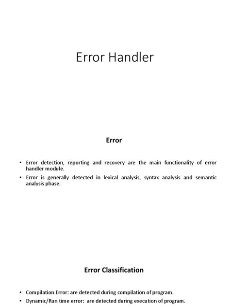 22 23 Error Handler Pdf Parsing Compiler