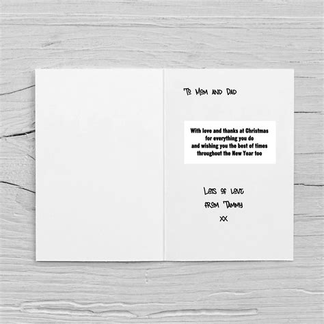 Christmas Card Inserts Digital Sheet Printable Christmas Card Verses