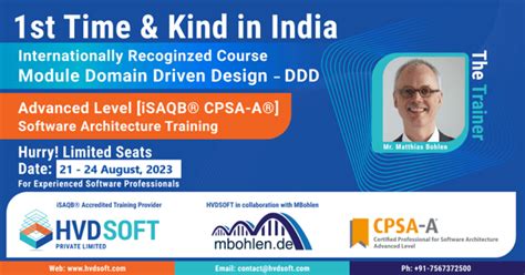 Hvdsoft Training Isaqb® Advanced Level Cpsa A® Module Ddd Software