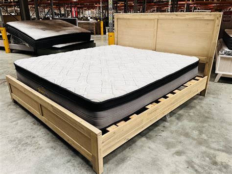 Brushed Smoke Timber King Bed Seconds Furniture