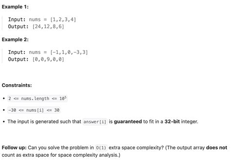 Leetcode Arraystring Medium 238 Product Of Array Except Self