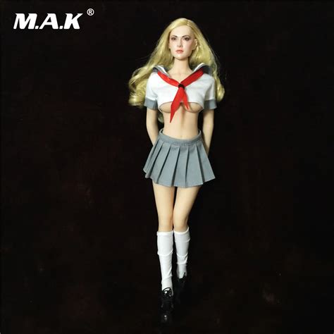 1 6 Scale Female Sexy Babe Suit Clothing Female Action Figure Clothes Shirt Skirt
