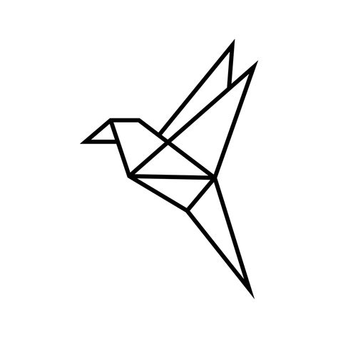 Origami Bird Logo Icon Design Template Vector 7634399 Vector Art At